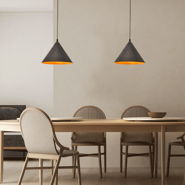 Arvid Industrial Pendant Lamp | Rust Shade, LED Bulbs, 2-Year Warranty