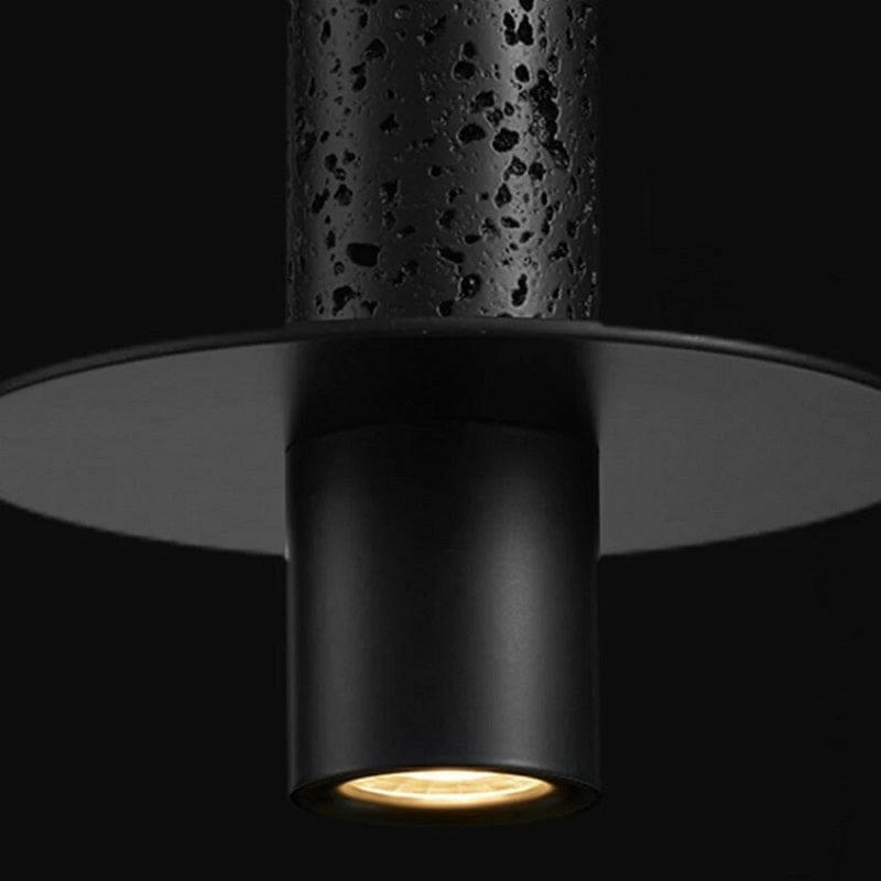 Diletta - Minimalist Italian Black Volcano Stone Pendant Lamp | bright&plus