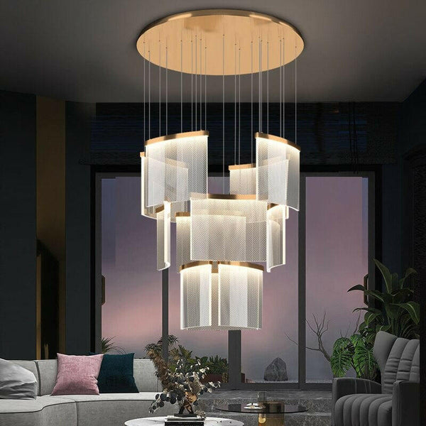 Duna - Modern Curved Acrylic Led Pendant Light | bright&plus