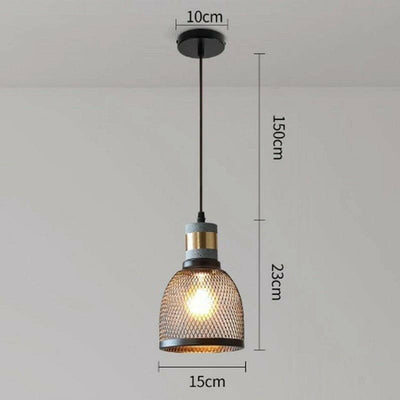 Gerd - Industrial Style Nordic Iron Net Cement Pendant Lamp | bright&plus