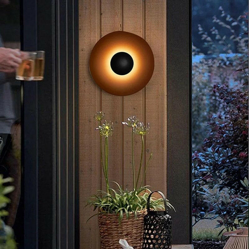 Kool - Nordic Style Wood Grain Round LED Wall Lamp | bright&plus