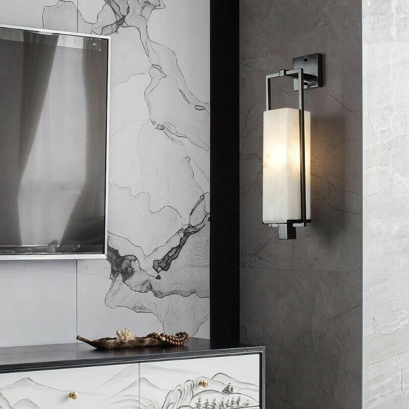Lars Modern Copper Marble Wall Lamp | Sleek Design for Contemporary Spaces