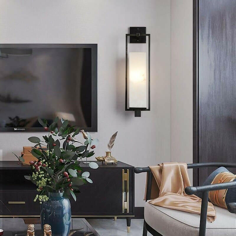 Lars Modern Copper Marble Wall Lamp | Sleek Design for Contemporary Spaces