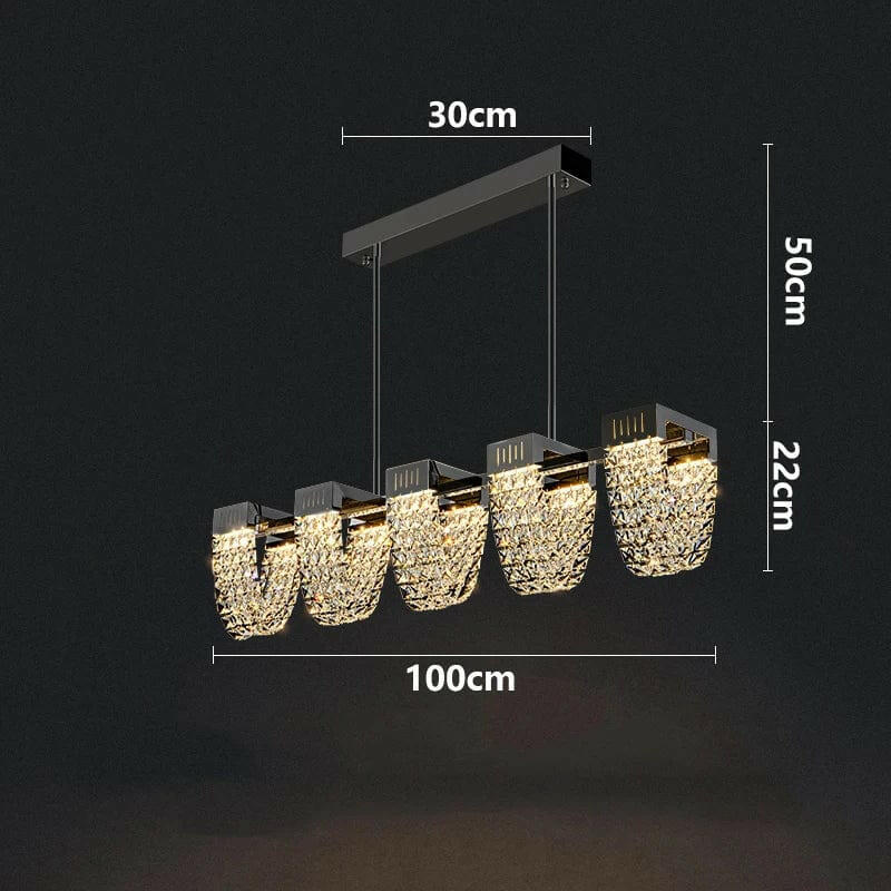 Luxury Simple Crystal Dining Room Bar Chandelier | bright&plus