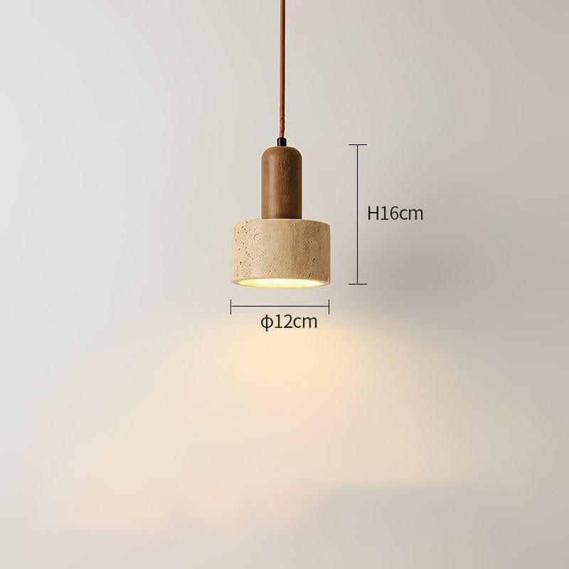 Reo - Japanese Style Travertine Pendant Lamp | bright&plus