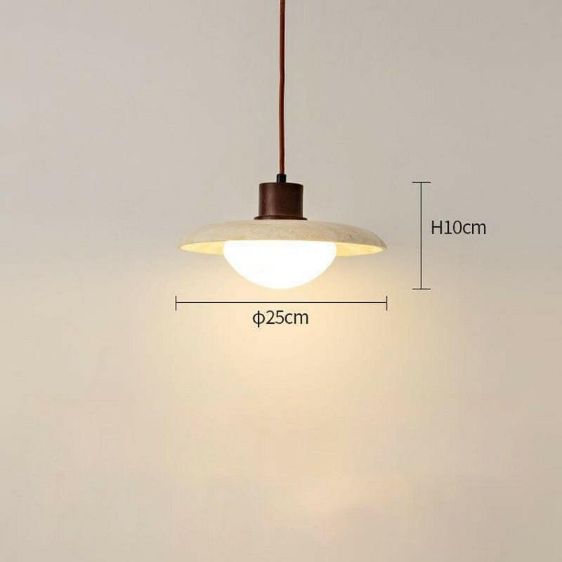 Reo - Japanese Style Travertine Pendant Lamp | bright&plus
