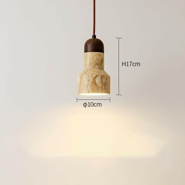 Reo - Japanese Style Travertine Pendant Lamp | bright&plus