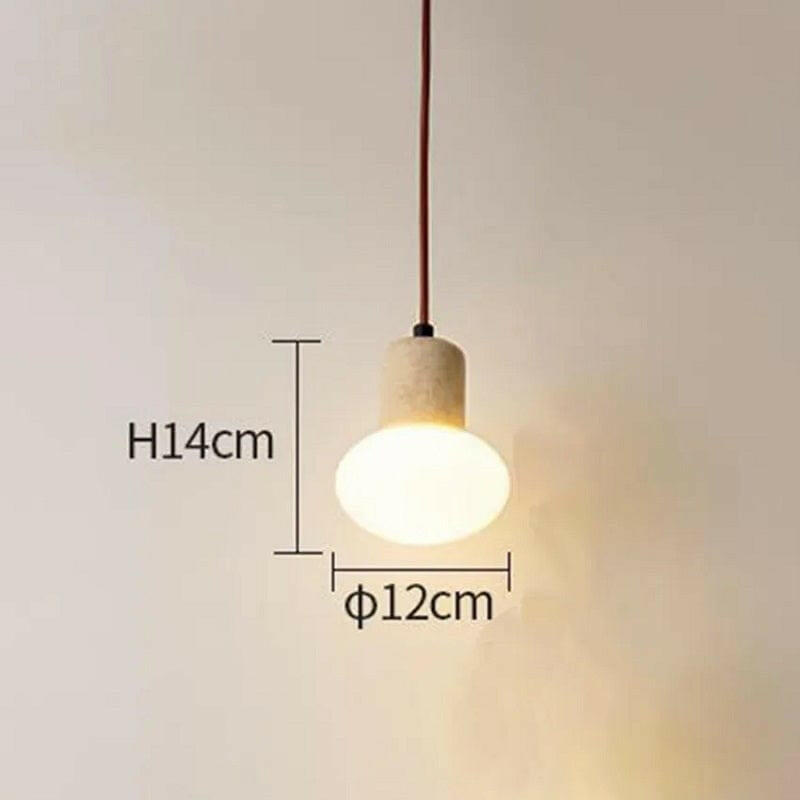 Reo - Japanese Style Travertine Pendant Lamp | bright&plus