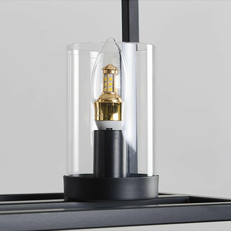 Aslan 5-Light Linear Rectangular Pendant Light - Modern and Sleek Lighting