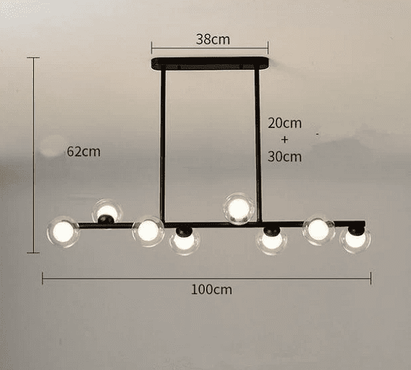 Basil - Glass Globe Chandelier | bright&plus