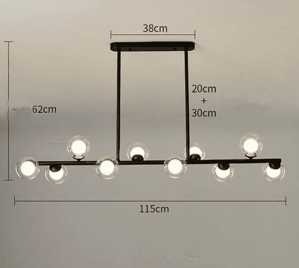 Basil - Glass Globe Chandelier | bright&plus