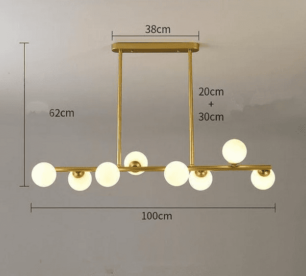 Basil - Glass Globe Chandelier | bright&plus