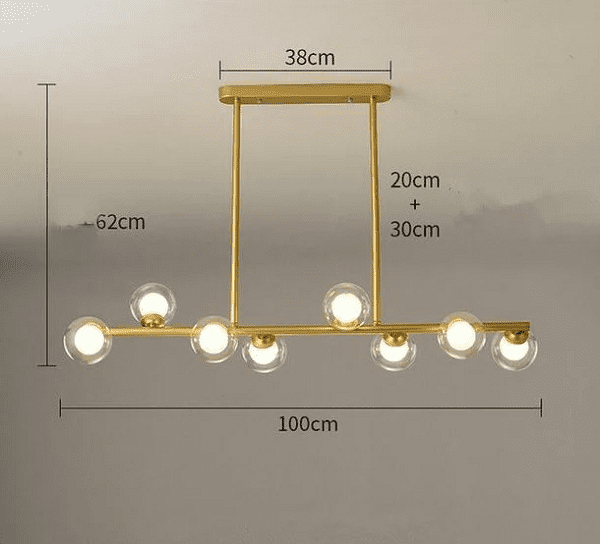 Basil - Glass Globe Chandelier | bright&plus