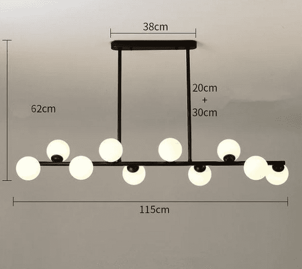 Basil - Glass Globe Chandelier | bright&plus