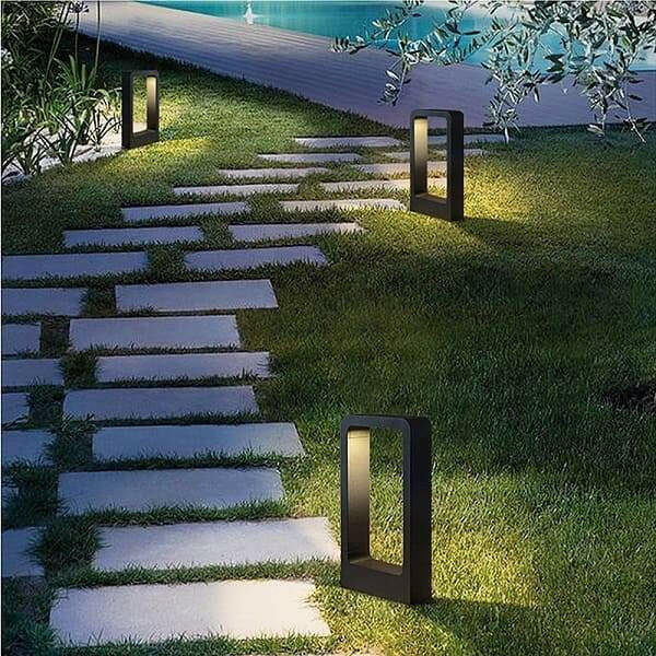 Breckyn - Modern Black Frame Garden Light | bright & plus