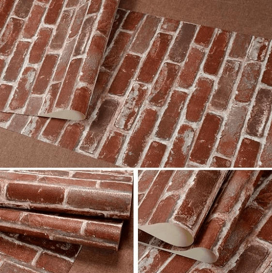 3d red brick wallpaper