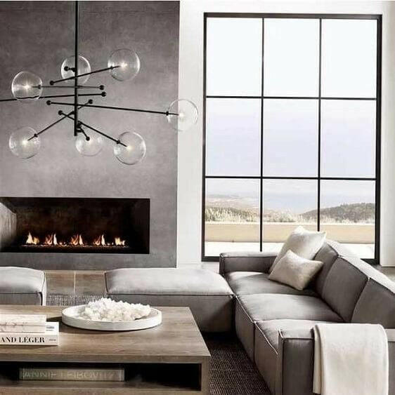Modern Cluster Pendant Light with Glass Shades and LED Bulbs | 6 or 8 ...