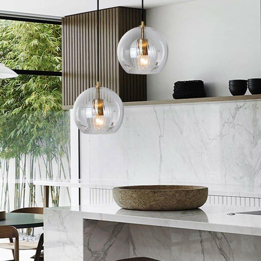 Dawn - Modern Nordic Double Layer Glass Pendant Light | bright&plus