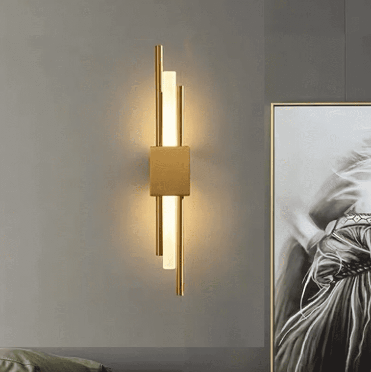 Emin Wall Lamp LED Wall Design with Gold Metal Bar - Stylish Lighting
