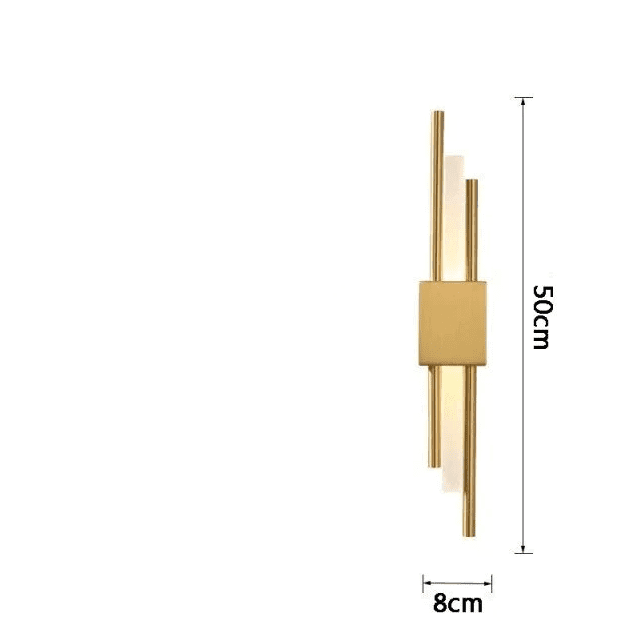 Emin Wall Lamp LED Wall Design with Gold Metal Bar - Stylish Lighting