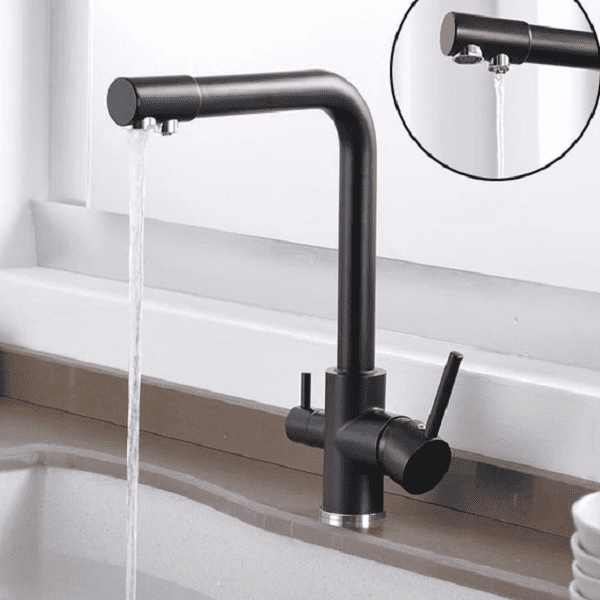 Evanie - Modern 3 in 1 Kitchen Faucet | bright & plus