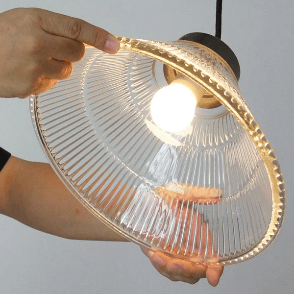 Fluted Glass Pendant Light | bright & plus