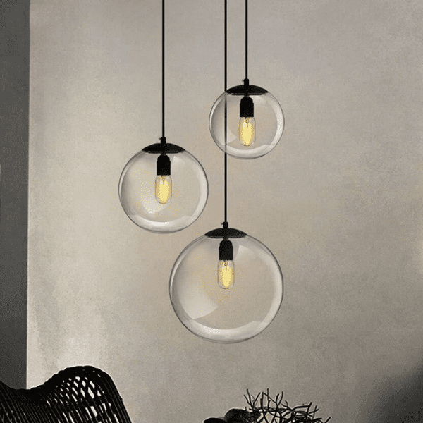 Levi - LED Glass Ball Pendant Light | bright & plus