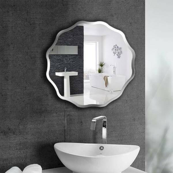 Rowena - Wavy Frameless Mirror | bright & plus
