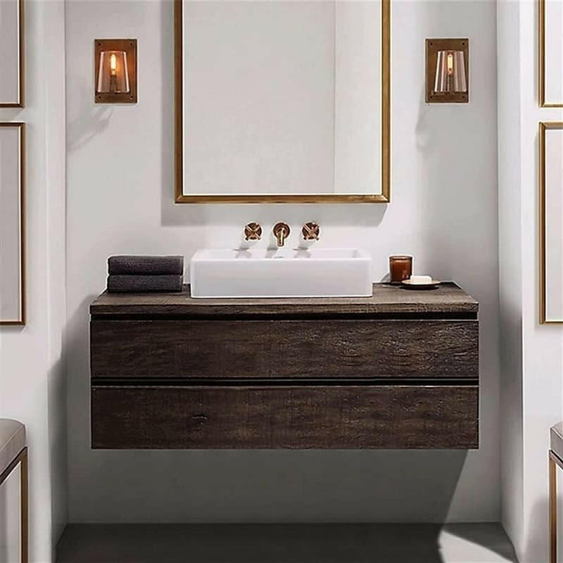 Steven Glass & Brass Wall Lamp | bright&plus