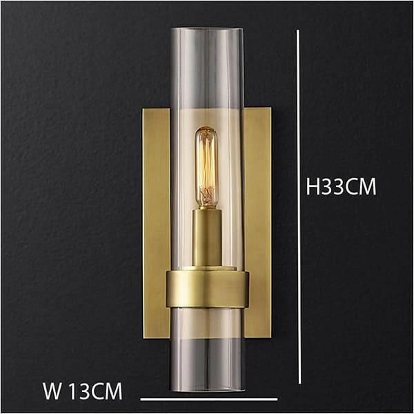 Wall Lamp LED Wall Design with Cylindrical Glass Tube | bright&plus
