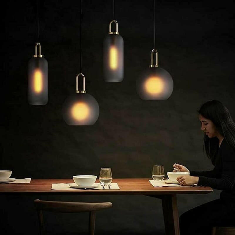 Zen - Nordic Glass Chandelier Circle Ceiling Lamp | bright & plus