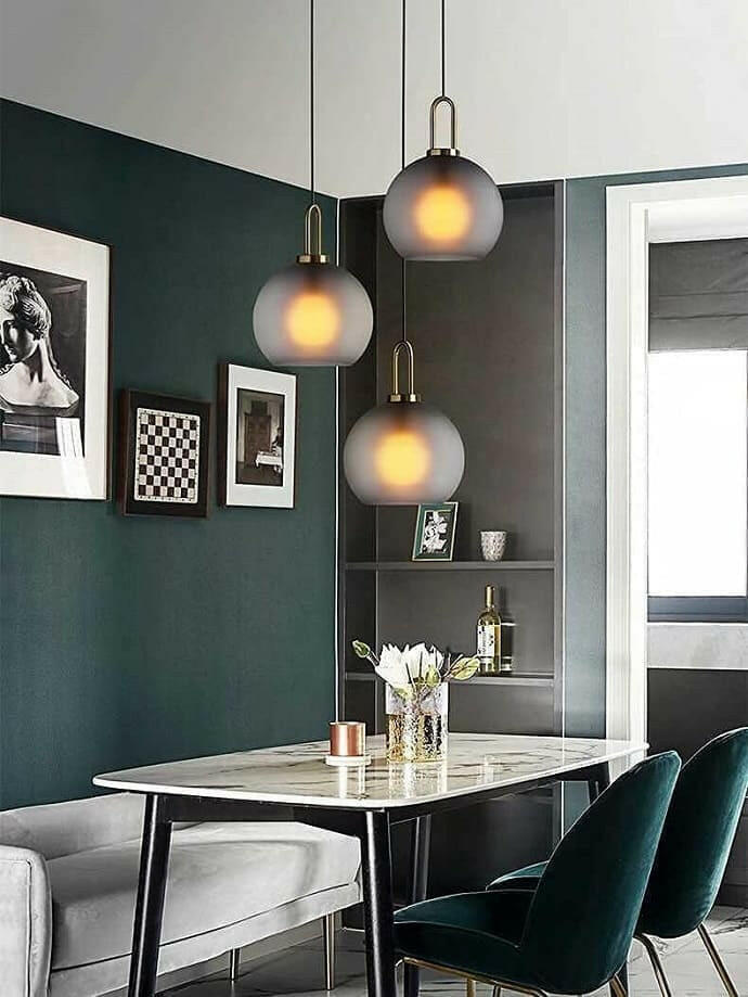Zen - Nordic Glass Chandelier Circle Ceiling Lamp | bright & plus
