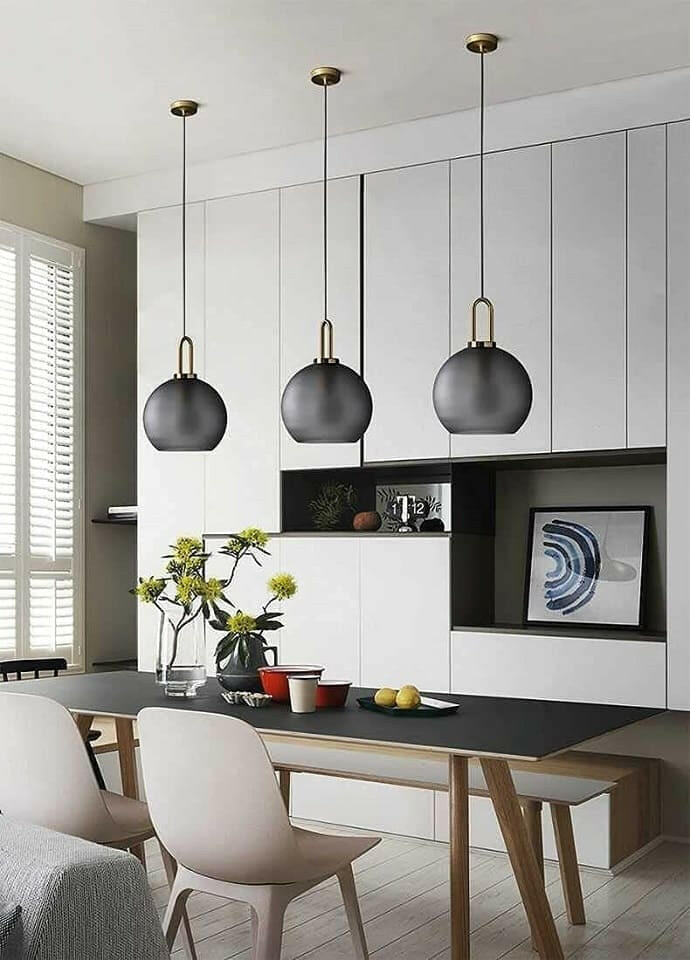 Zen - Nordic Glass Chandelier Circle Ceiling Lamp | bright & plus